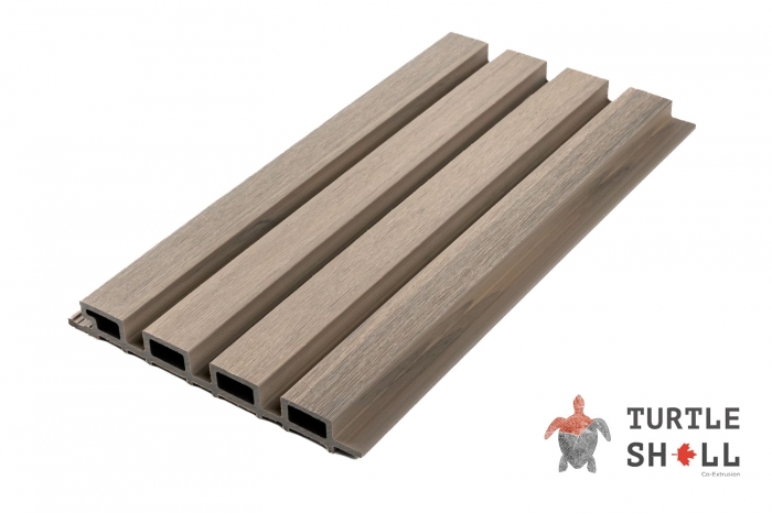 Фасадная (стеновая) реечная панель из дпк Middle Lines, Canadian Maple ...